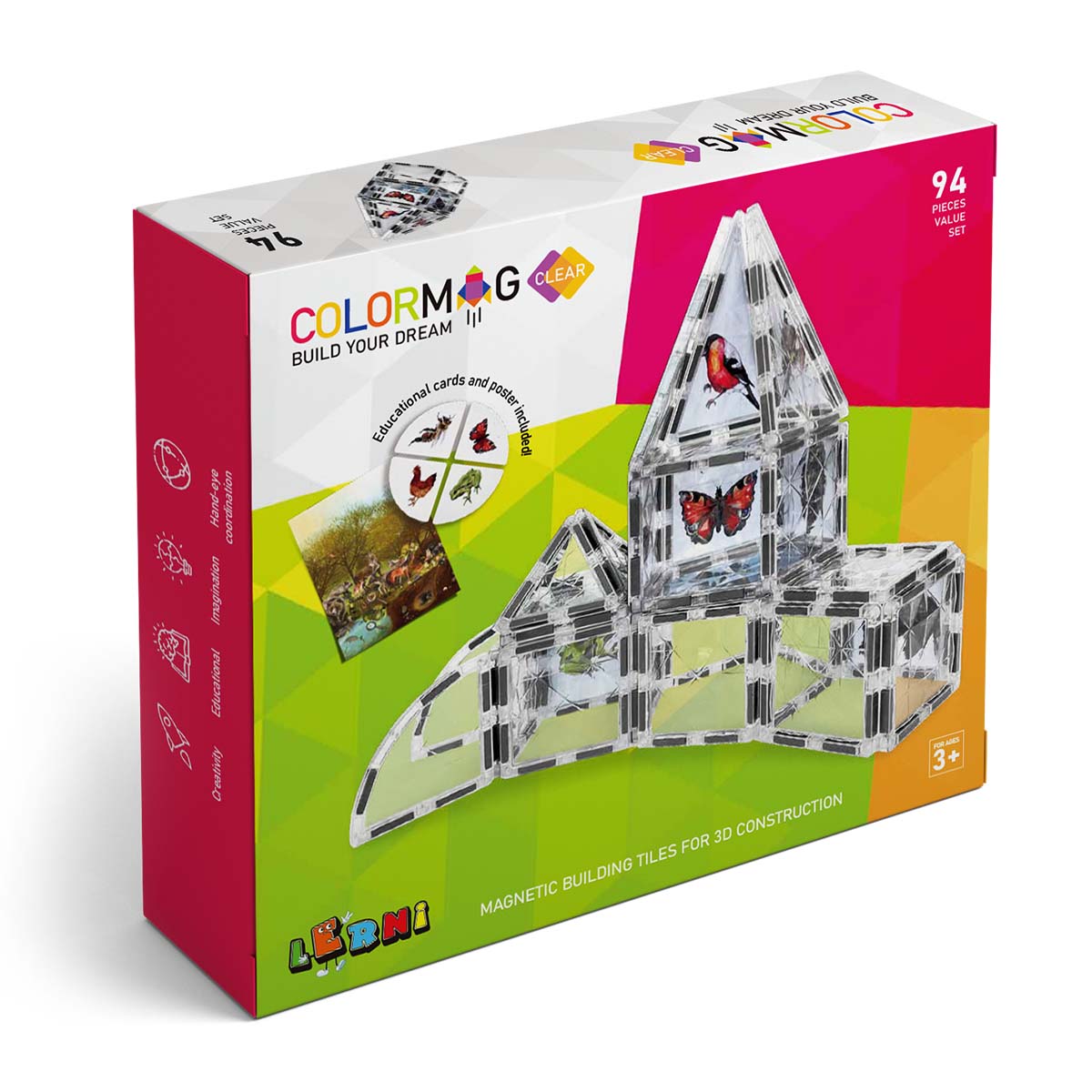 Magnetická stavebnice COLORMAG CLEAR– Lerni.cz